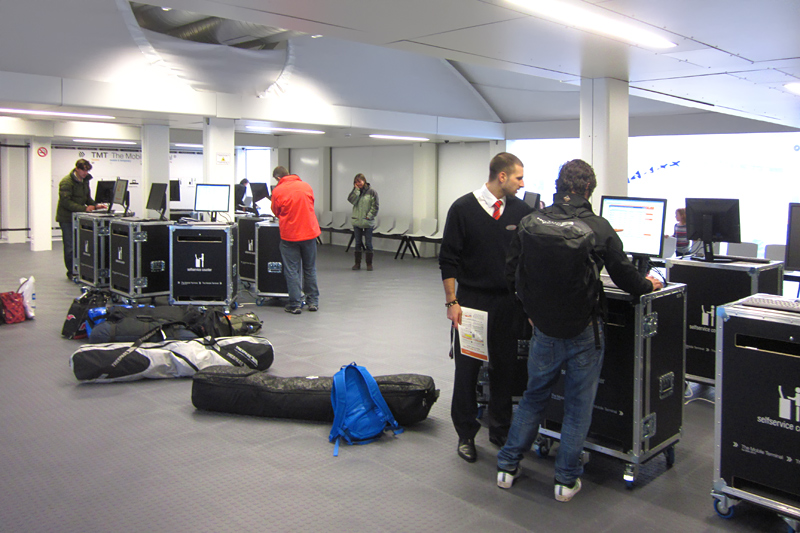 Mobile Terminals für flexible Airportkapazität